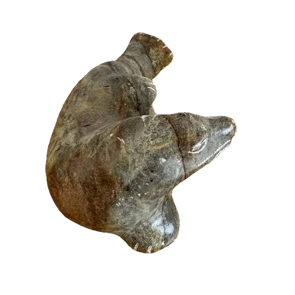 Art | Inuit Soapstone Seal Figurine Hand Carved Eskimo Art Signed Ekemo ...